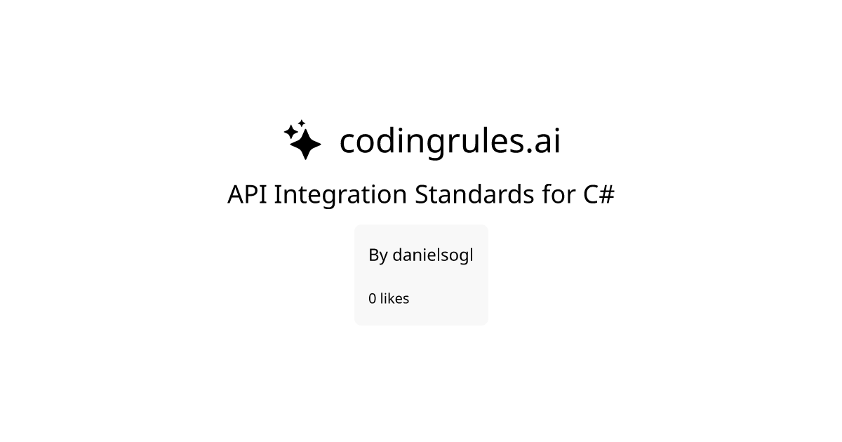 Api Integration Standards For C Coding Rules Codingrulesai
