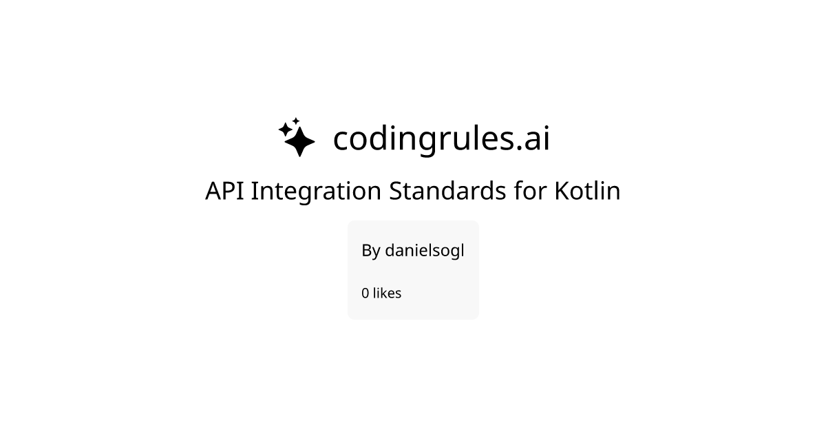 Api Integration Standards For Kotlin Coding Rules Codingrulesai 2364