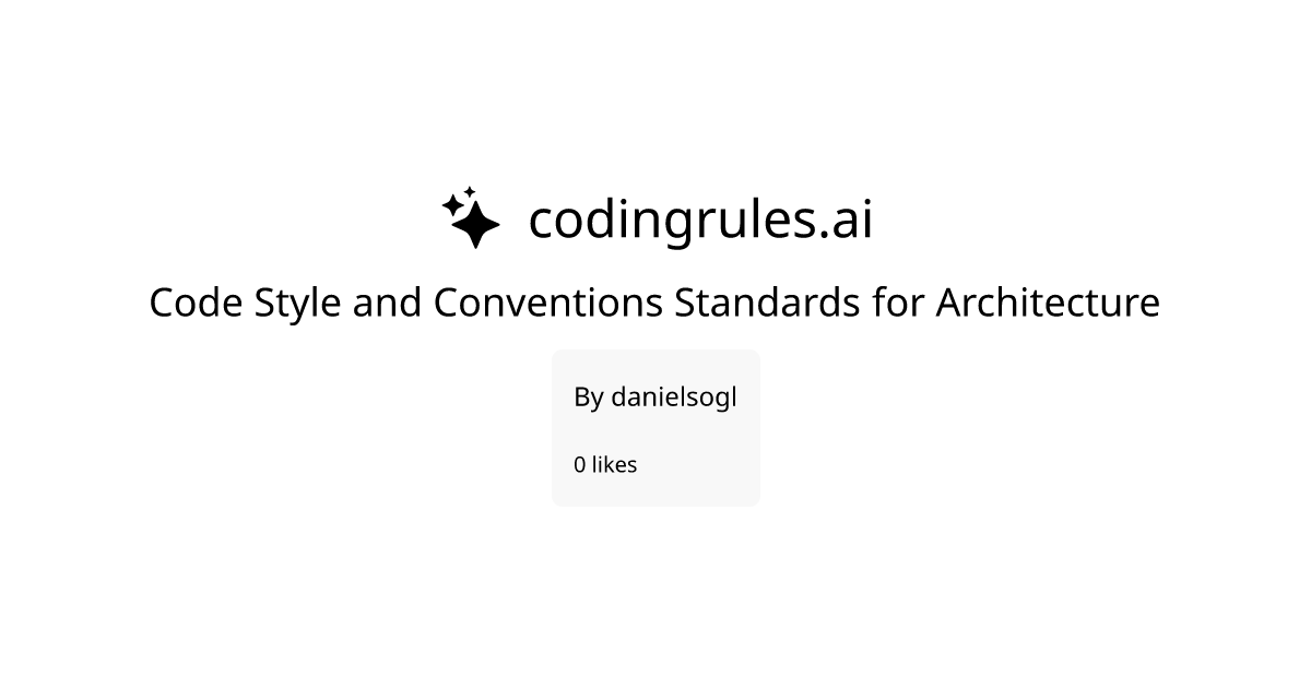 Code Style And Conventions Standards For Architecture Coding Rules 4781