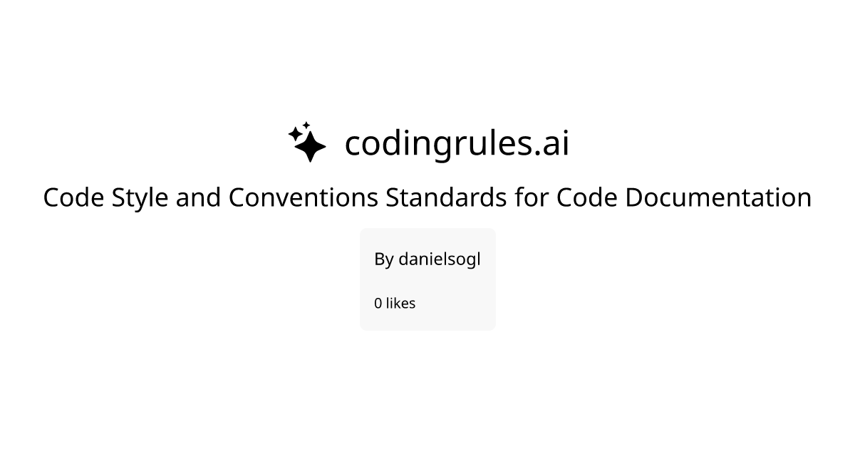 Code Style And Conventions Standards For Code Documentation Coding 2888
