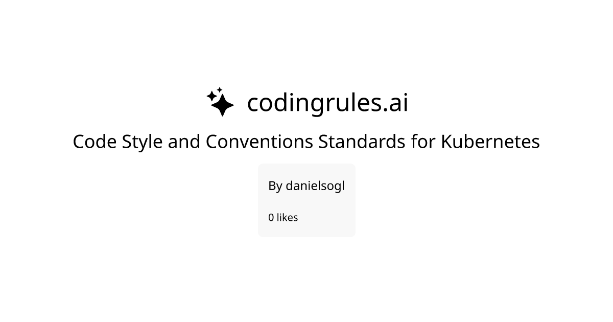 Code Style And Conventions Standards For Kubernetes Coding Rules Codingrulesai