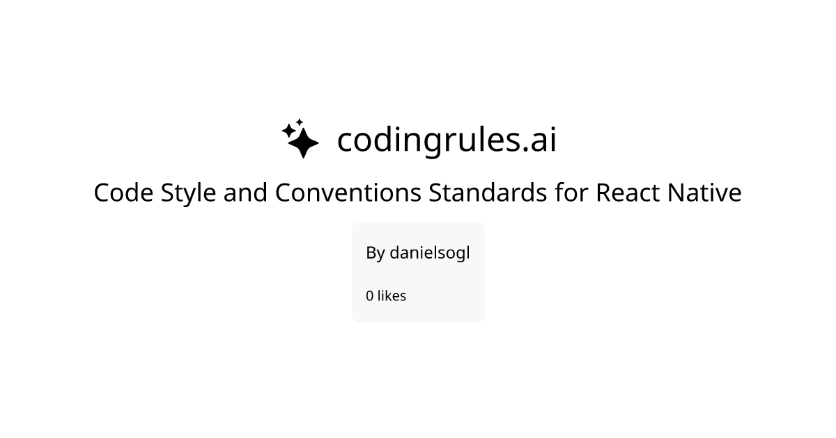 Code Style And Conventions Standards For React Native Coding Rules 6947