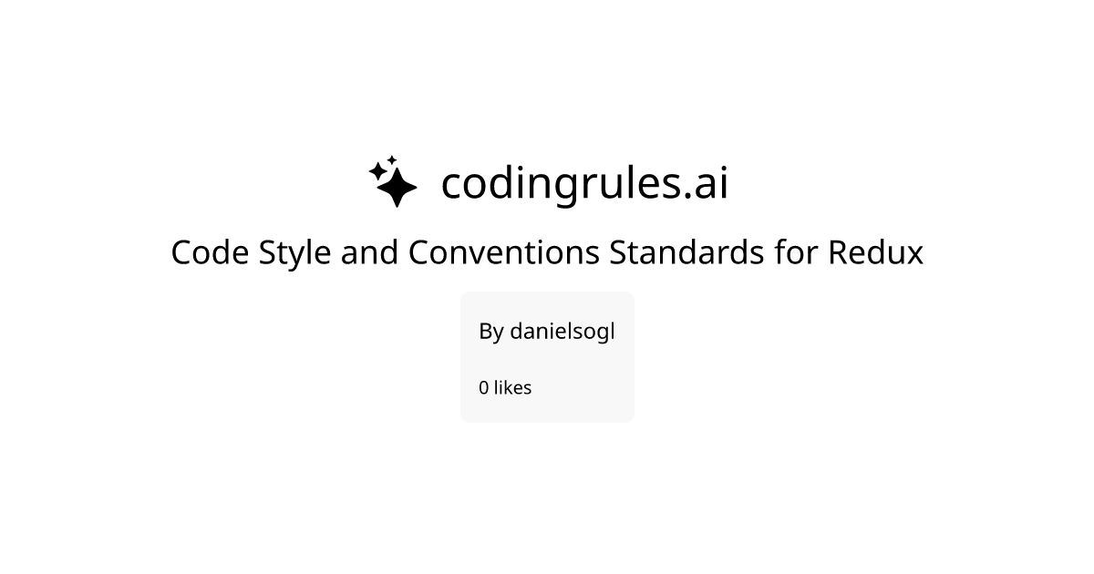 Code Style And Conventions Standards For Redux Coding Rules 9176