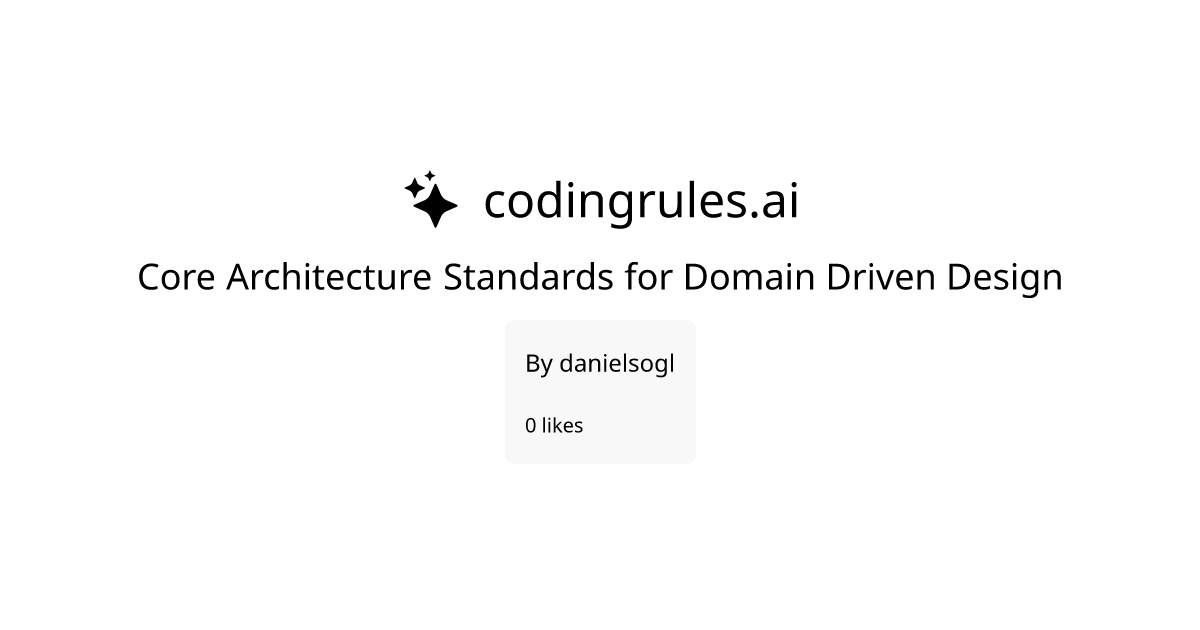 Core Architecture Standards for Domain Driven Design | Coding Rules ... Core Architecture Standards for Domain Driven Design | Coding Rules ...