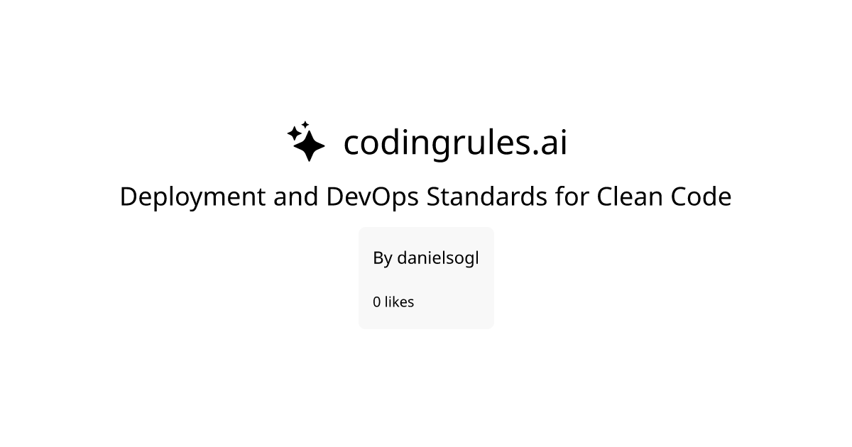 Deployment And Devops Standards For Clean Code Coding Rules Codingrulesai