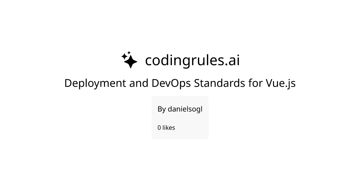 Deployment And Devops Standards For Vuejs Coding Rules Codingrulesai 7803