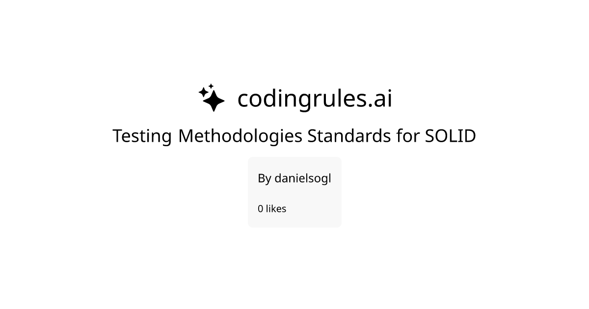 Testing Methodologies Standards For Solid Coding Rules Codingrules Ai